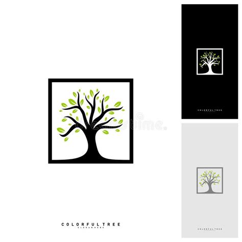 Colorful Tree Logo Design Template Luxury Tree Logo Concepts Stock
