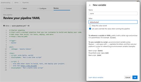 Azure Devops How Can We Pass Variable Values At Queue Time To Multi Stage Yaml Build Stack
