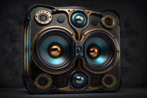 Premium Ai Image Subwoofer Dynamic Membrane Or Sound Speaker Neural Network Ai Generated