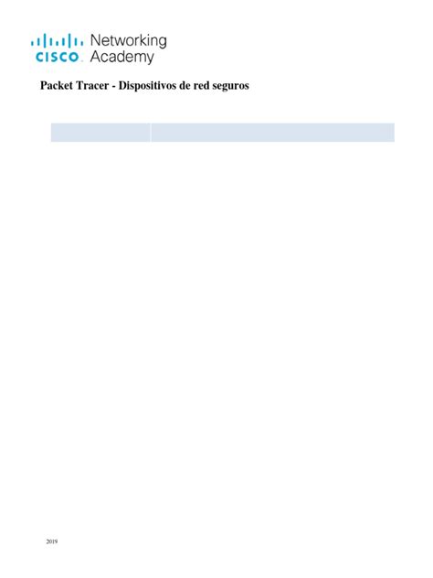 1651 Packet Tracer Secure Network Devices Pdf Conmutador De Red