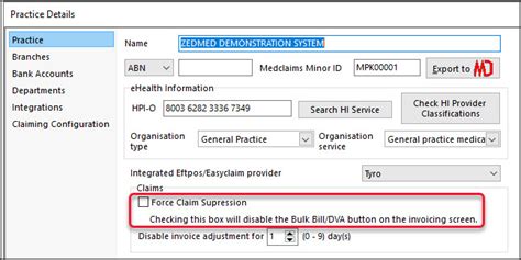 Suppressed Invoices For Claims Zedmed
