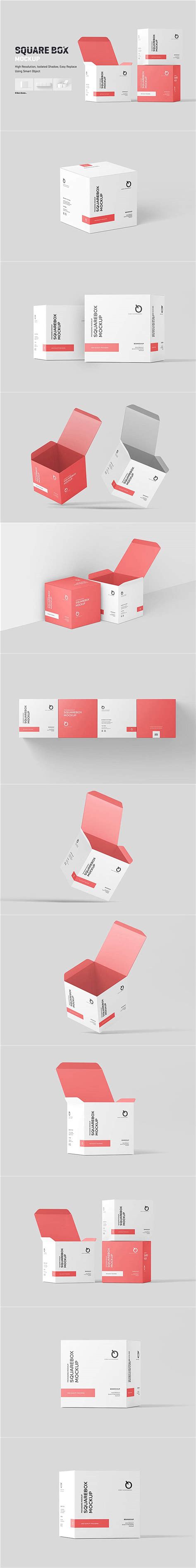 正方形纸盒包装样机