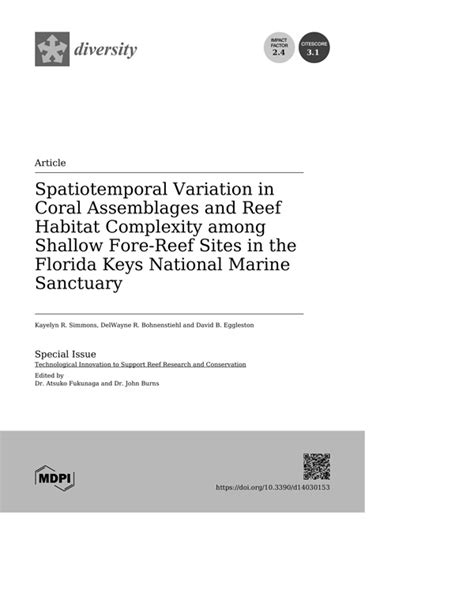 Spatiotemporal Variation In Coral Assemblages And Reef Habitat