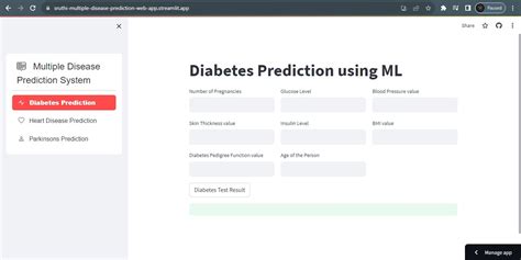 Github 2149 Sruthi S Multiple Disease Prediction Web App