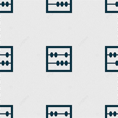Iconic Abacus Design With Geometric Texture In Seamless Vector Pattern