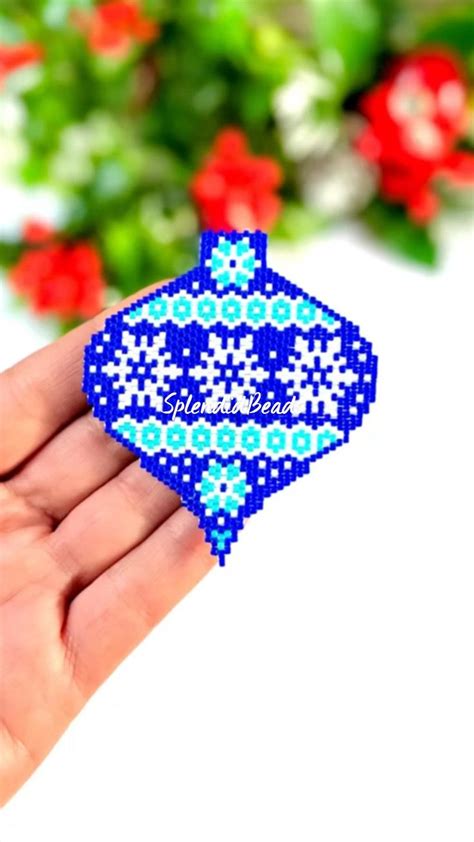 Seed Beads Christmas Ornament Pattern By Splendidbeads Miyuki Delica
