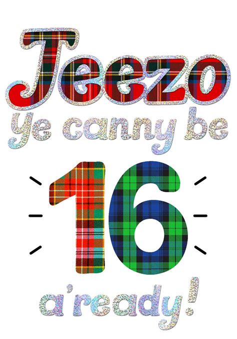 Birthday Jeezo Age 16 Card Wwjz16 Wee Wishes