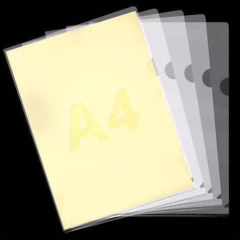Zoenhou 50 Pack A4 Clear Plastic Wallets A4 Cut Flush Folders A4 Plastic Sleeves Open Top And