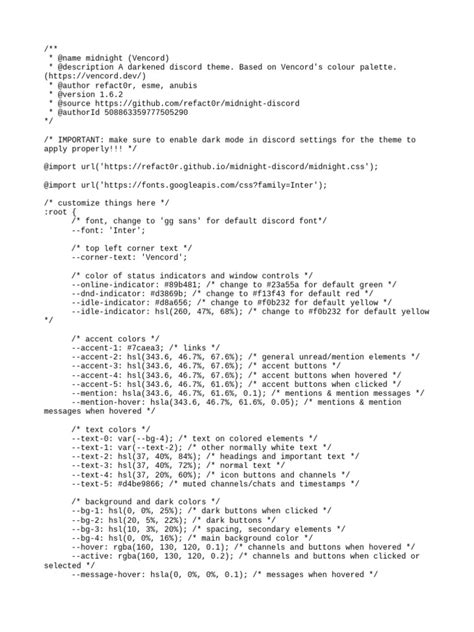 Midnight Vencord Themecss Pdf Software Computing Midnight Vencord Themecss Pdf Software Computing
