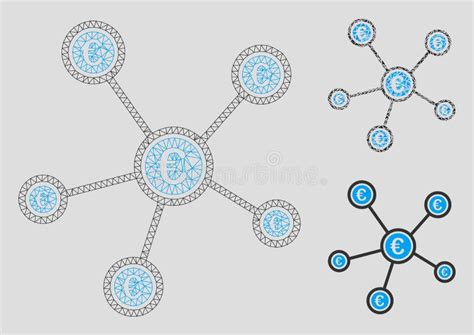 Euro Network Structure Vector Mesh Carcass Model And Triangle Mosaic