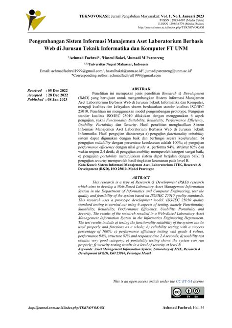 Pdf Pengembangan Sistem Informasi Manajemen Aset Laboratorium Berbasis Web Di Jurusan Teknik