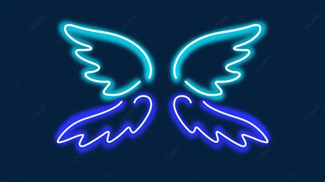 Creative Light Effect Png Image Wings Neon Light Effect Creative Wing