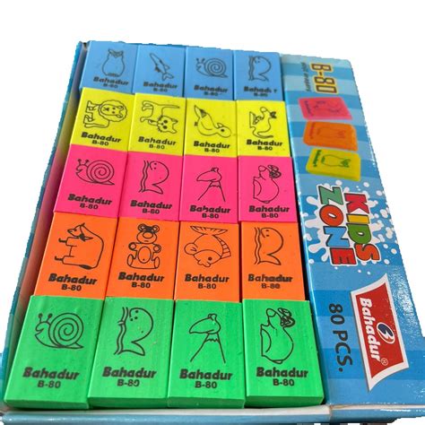 B 80 Erasers 80 Pieces Eraser Pencil Eraser Multi Bright Color