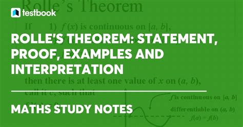 Rolles Theorem Statement With Proof Geometrical Interpretation