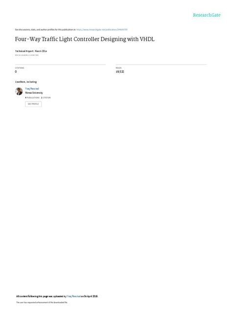 Traffic Light Controller Using V Hdl Pdf Traffic Traffic Light