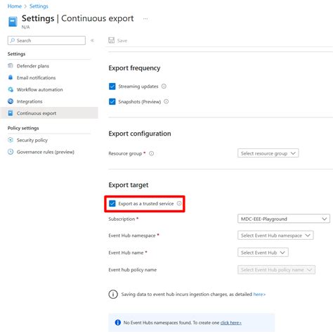 Continuous Export Of Alerts And Recommendations To Log Analytics Or Azure Event Hubs Microsoft