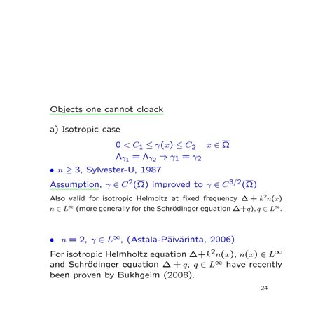 Cloaking And Transformation Optics