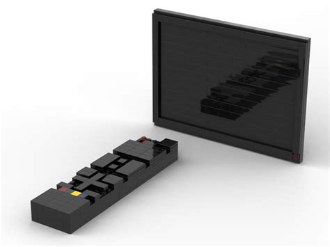 Lego Moc Television And Remote Control By Ryanwongjh Rebrickable Build With Lego