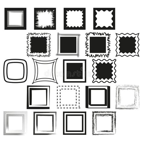 Assorted Frames Collection Vector Variety Of Black And White Borders Gallery Of Frame Shapes