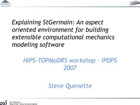 Ppt Explaining Stgermain An Aspect Oriented Environment For Building Extensible Computational