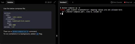 Docker Compose Lab Working Fine I Had A Typo Docker Kodekloud Devops Learning Community