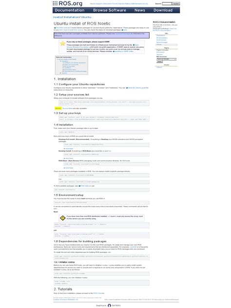 Install Ros Noetic On Ubuntu Guide Pdf Computer Architecture