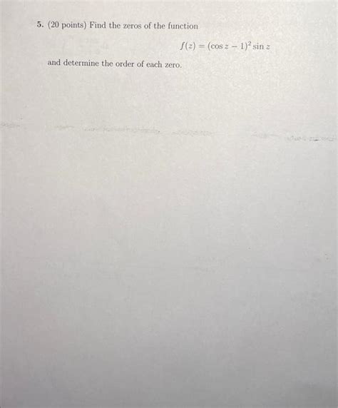 Points Find The Zeros Of The Function Chegg