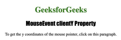 JavaScript MouseEvent Button Property GeeksforGeeks