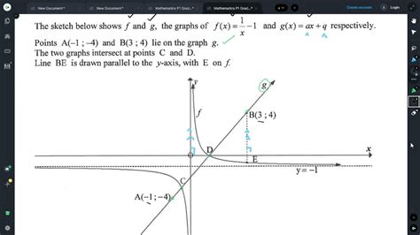 Grade 10 Interpreting Graphs Hyperbola And Straight Line Youtube