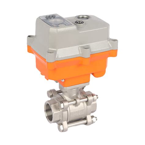 Modulating Type 2 Way Stainless Steel Electric Actuator Ball Valve Ip68 Rated Dc24v 12v China