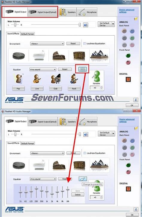 Realtek HD Audio Equalizer Not Working Properly Windows 7 Forums