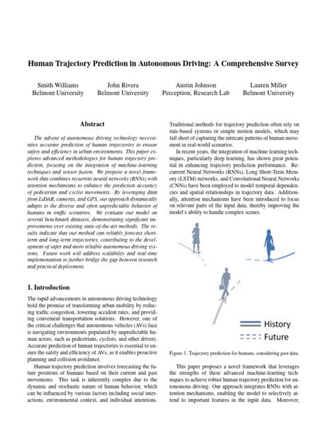 Human Trajectory Prediction For Autonomous Driving Pdf