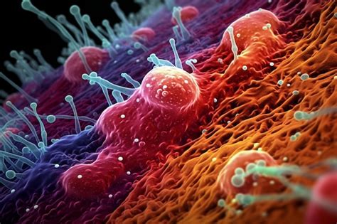 premium ai image a close up of a section of a multicolored cell