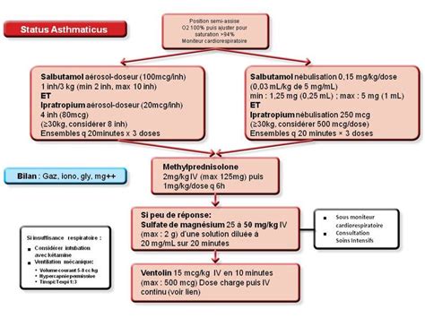 Asthme Algorithme Status Asthmaticus Urgence Chu Sainte Justine In 2025 Medical School