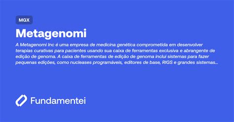 Mgx Metagenomi Fundamentei