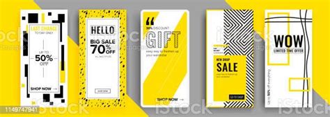 소셜 네트워크 이야기 벡터 일러스트 레이 션에 대 한 최신 유행 편집 템플릿 소셜 미디어에 대 한 디자인 배경입니다 자동 포스트 프로덕션 필터에 대한 스톡 벡터 아트 및