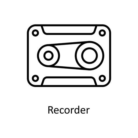 Recorder Vector Outline Icons Simple Stock Illustration Stock Vector Art At Vecteezy