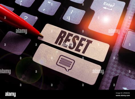 Handwriting Text Reset Internet Concept Cause Device Return To Its Factory Mode Set Again Zero