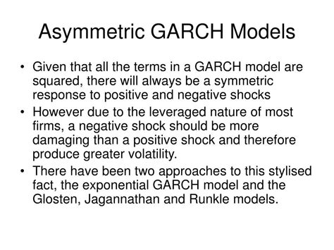 Ppt Garch Models And Asymmetric Garch Models Powerpoint Presentation Id280584