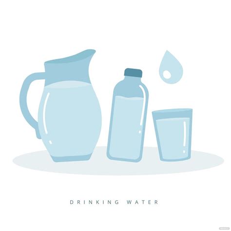 Drinking Water Vector In Illustrator Svg  Eps Png Download