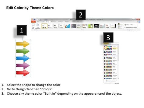 parallel process arrow stages 11 powerpoint presentation designs
