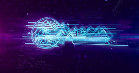 Data Encryption Digital Concept With Cyber Key Stock Video Video Of
