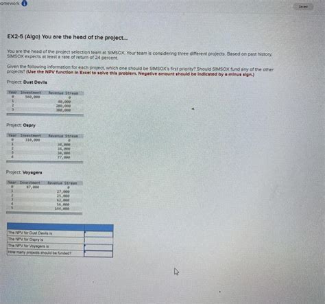 Solved Omework Seved EX2 5 Algo You Are The Head Of The Chegg Com