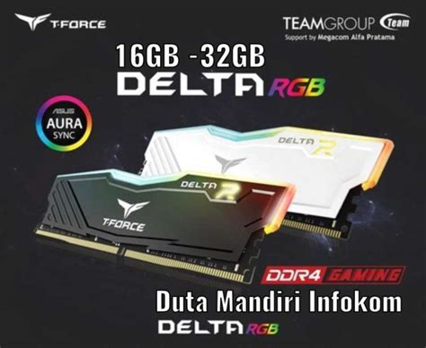 Promo Team T Force Delta Ddr4 Rgb Pc28800 3600mhz 16gb 2x8gb Dual