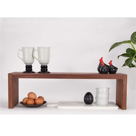 Medium Walnut Kitchen Shelf Riser Decorative Shelves By Reds Wood