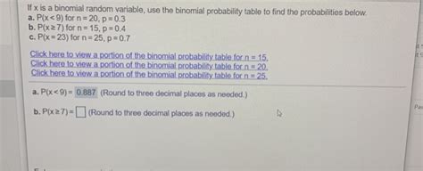 Solved If X Is A Binomial Random Variable Use The Binomial