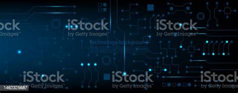 회로 기판 엔지니어링 기술 개념 벡터 배경에 파란색 회로 전자 또는 전기 라인 개념에 대한 스톡 벡터 아트 및 기타 이미지