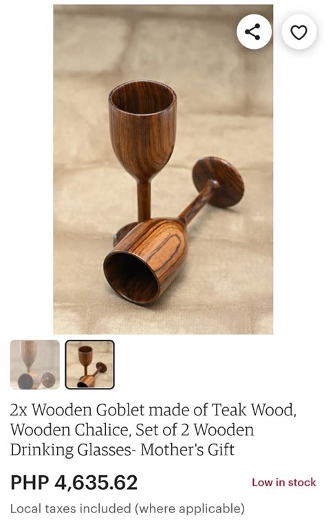 Wood Wine Glass Food And Drinks Beverages On Carousell