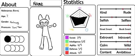 Simple Oc Reference Template On Toyhouse