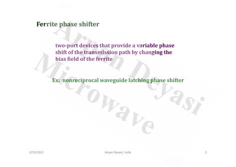 Microwave Phase Shifter Pdf Technology And Computing